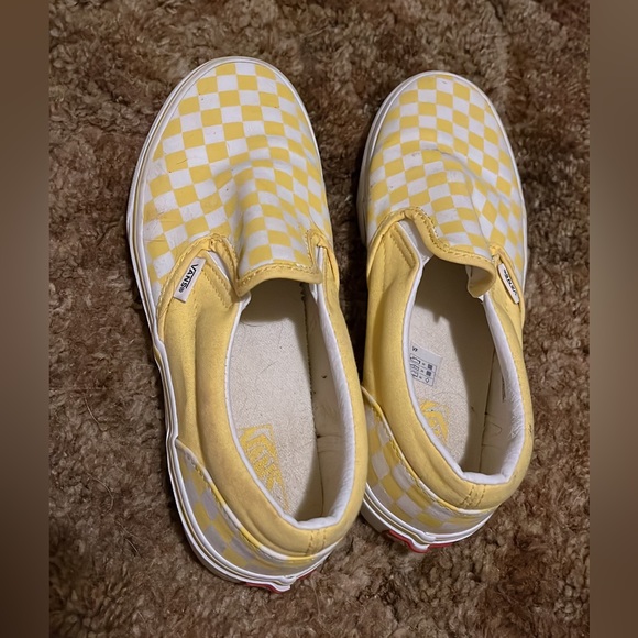 Vans | Shoes | Yellow Checkered Vans | Poshmark